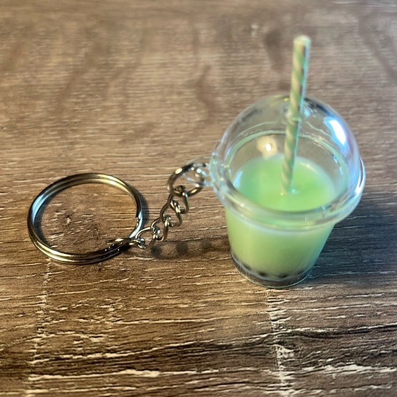 Accessories | Kawaii Green Boba Drink Keychain Fidget Toy Boba Tea Cute ...